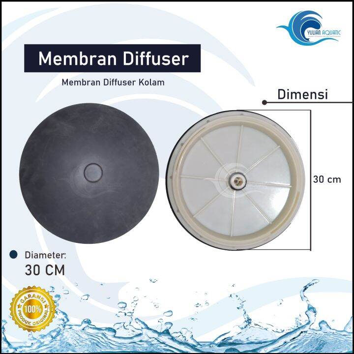 Membran diffuser bottom drain kolam koi drat 3/4 diameter 300 mm ...