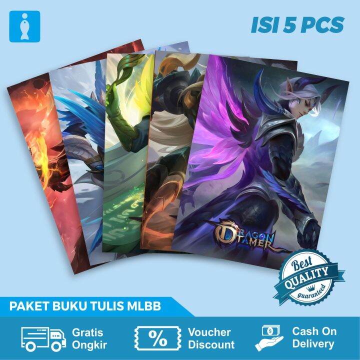 BUKU TULIS SEKOLAH 38 LEMBAR / BUKU TULIS MOBILE LEGEND DRAGON TAMER 1 ...