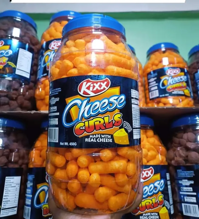 SUPERSHOP CHEESE CURLS SNACKS MADE WITH REAL CHEESE IN A JAR 450G BIG ...