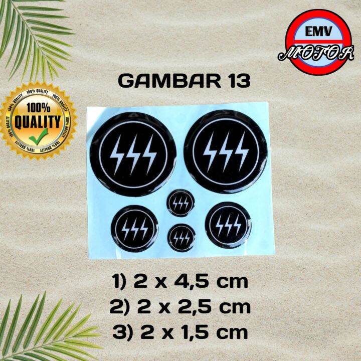 emblem sticker timbul logo sss petir satu set | Lazada Indonesia