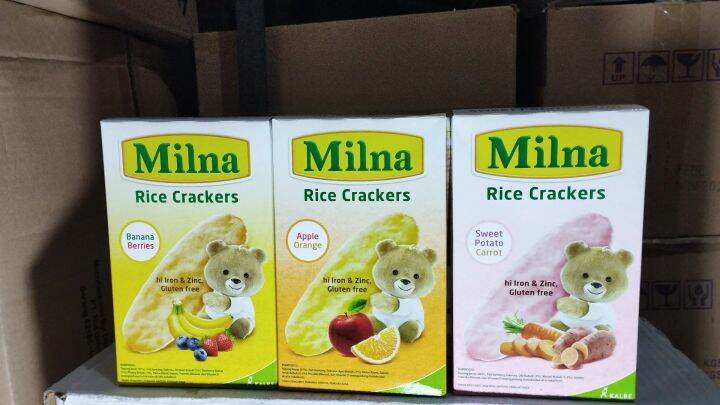 MILNA - Rice Crackers | Biskuit Bayi Cemilan Snack Bayi | Lazada Indonesia