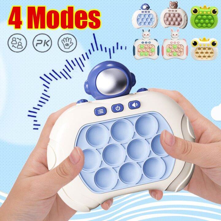 Pop Light Fidget Toys Quick Push Bubble Game Machine With Cartoon Fun ...