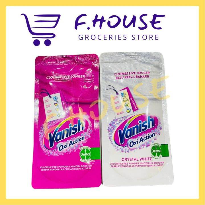 Vanish Fabric Clothes Oxi Action / Crystal White Stain Remover Powder ...