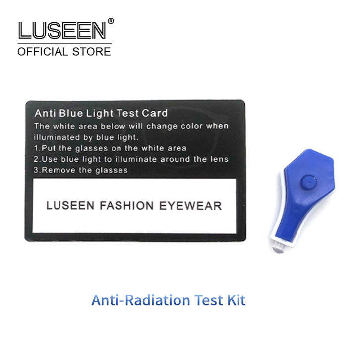 LUSEEN Anti Radiation Eyeglass Test Kit Anti Blue Test Card And Blue ...