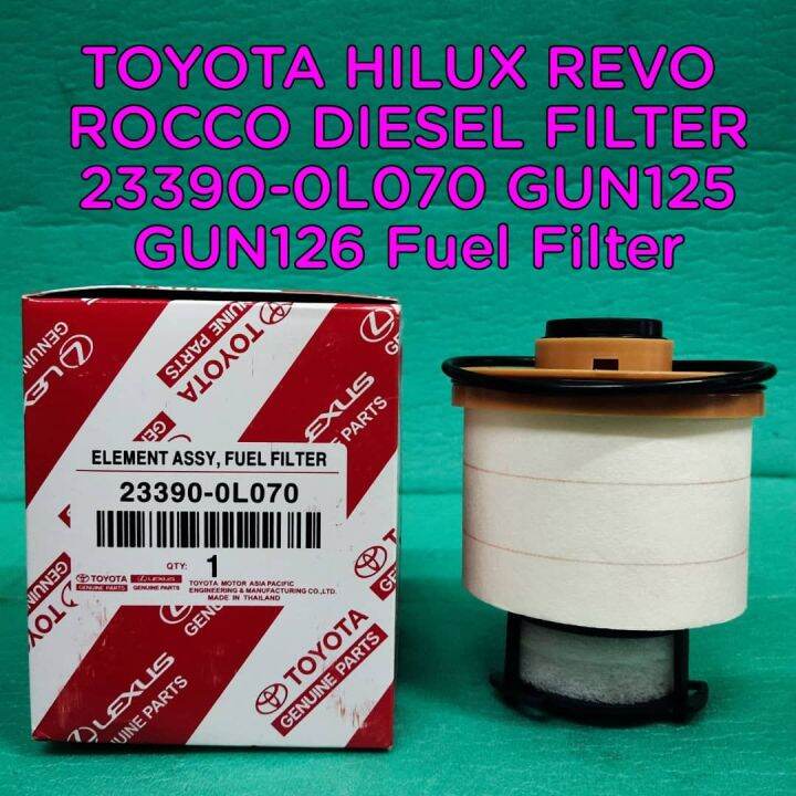 TOYOTA HILUX REVO ROCCO DIESEL FILTER 23390-0L070 GUN125 GUN126 Fuel ...