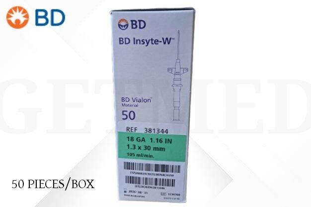 BD INSYTE WITH WINGS G18 IV CATHETER (50 PCS/BOX) | Lazada PH