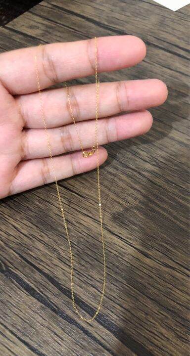 18K Yellow Gold Fine Tauco chain necklace(Manipis) | Lazada PH