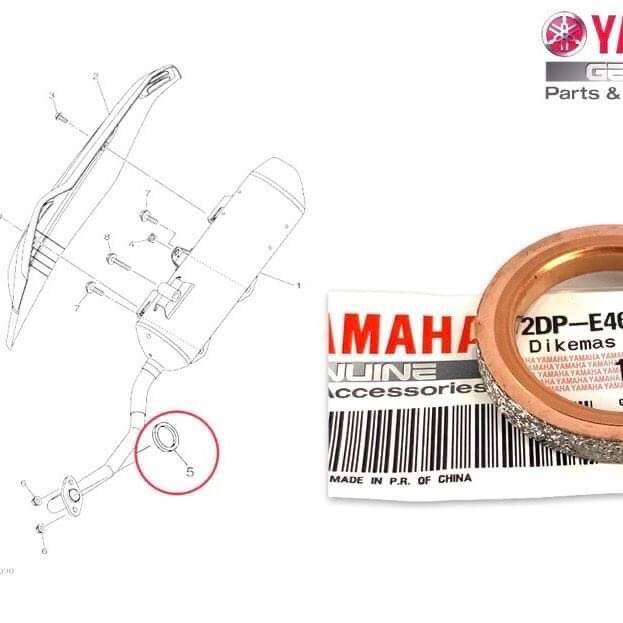 Exhaust Gasket Nmax/Aerox 2DP-E4613-00 Yamaha Genuine Parts | Lazada PH