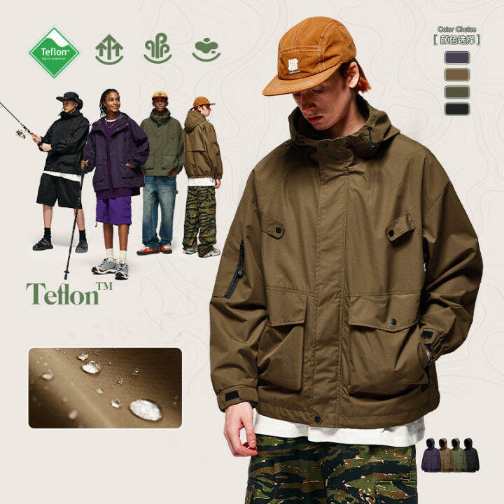 INFLATION brand Teflon three proof work suit hooded charging suit ...