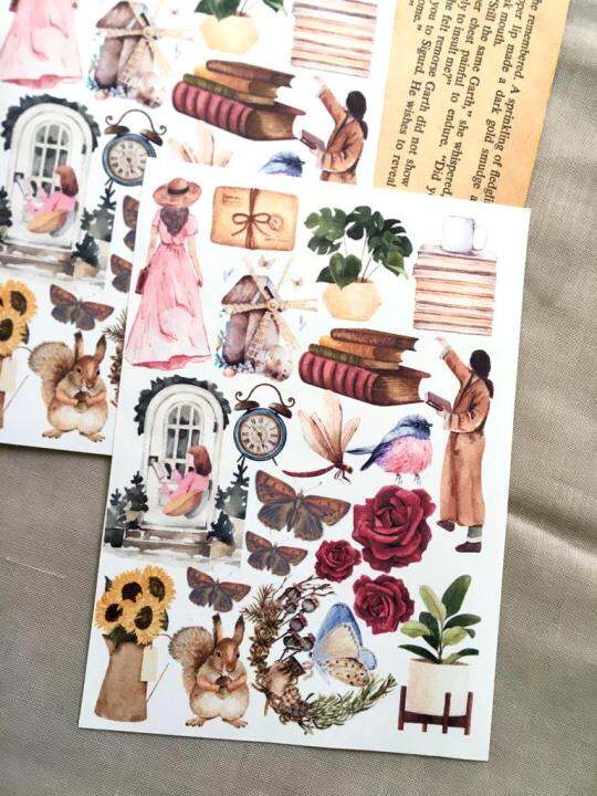 sticker journaling garden dan stickee aesthetic pink sticker journal ...