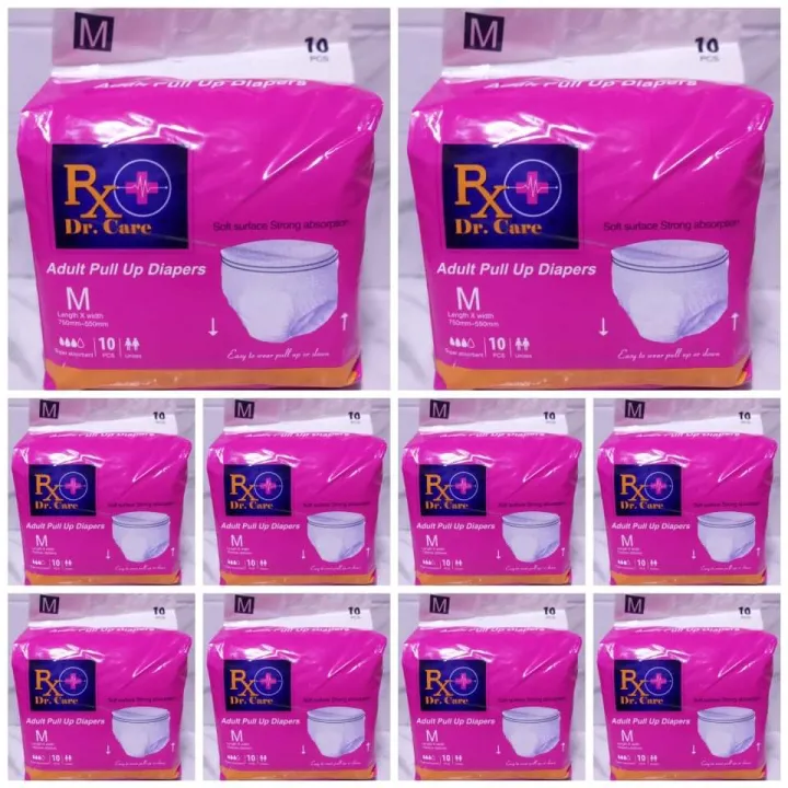 10packs Rx Dr Care Adult Diaper Pull Ups Medium 10pcs Per Pack Lazada Ph