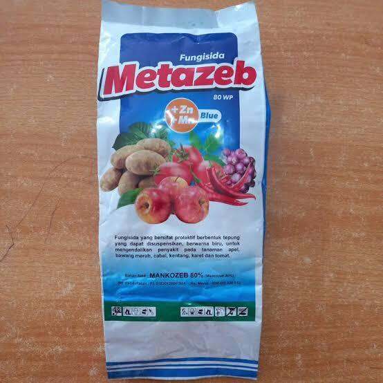 Metazeb 80 WP Fungsida Bahan Aktif Mancozeb +Zn +Mn Berwarna Biru ...