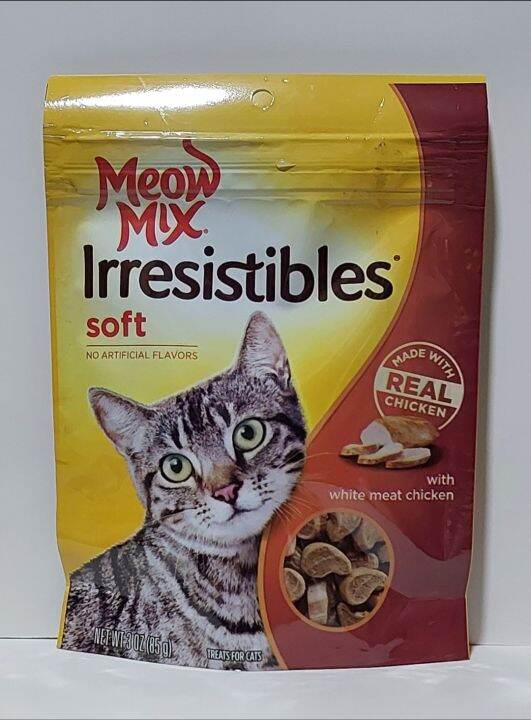 Meow Mix Irresistibles Soft Cat Treats with White Chicken, 85g | Lazada PH