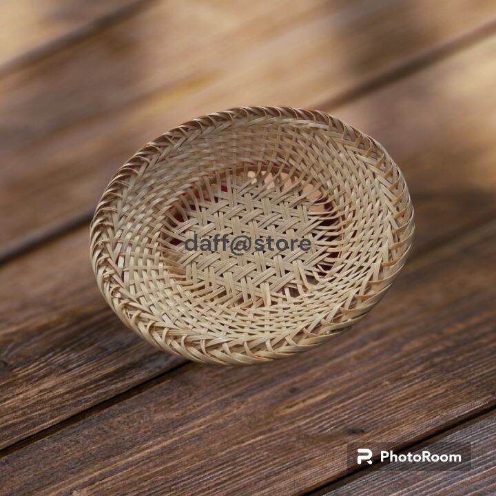 Piring anyaman bambu diameter 25cm piring tradisional | Lazada Indonesia