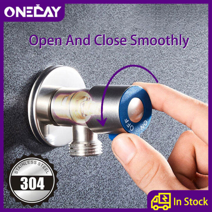ONEDAY Double Toilet Angle Valve 1 2 3 Way 1 2 304SUS Stainless Steel ...