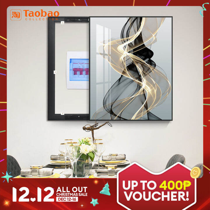 Meter Box Decorative Painting Accessible Luxury Line Vertical ...