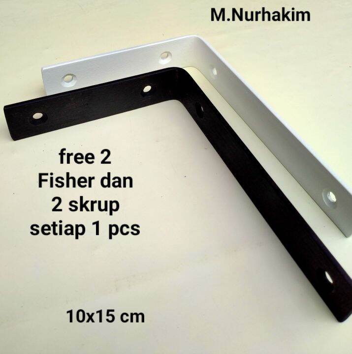 Rak Besi Siku Besi Ambalan Rak Penyangga papan rak dinding gantungan ...