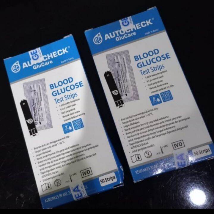 Strip Autochek Glucare Glucose Test Strip Check Gula Darah - 50 Strip ...