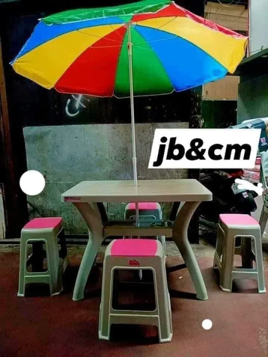 Asahi table set with umbrella | Lazada PH