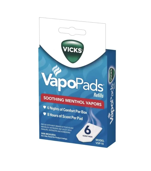 Vicks VapoPads, 6 Count – Soothing Menthol Vapor Pads for Vicks ...