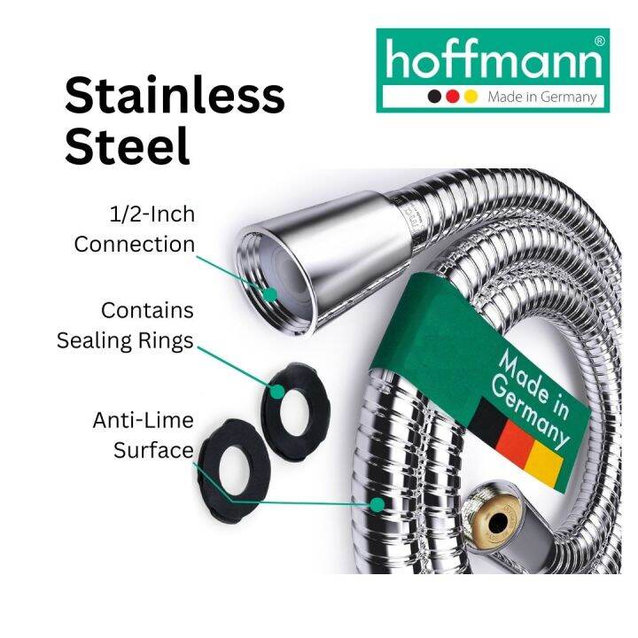 สายฝักบัวสเตนเลสสตีลของ HOFFMANN ผลิตในประเทศเยอรมนี สายอ่อนฝักบัว ...