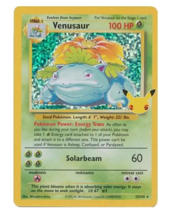 Venusaur - 15/102 - Holo Rare (Classic Collection) Celebrations Classic ...
