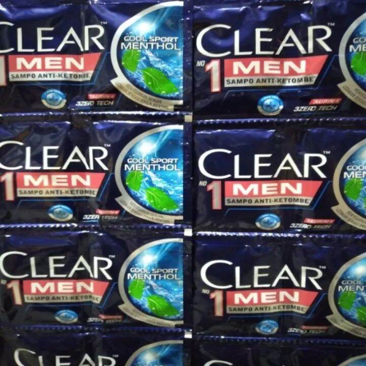 Clear men shampoo anti ketombe cool sport menthol 9ml x 12 sachet ...