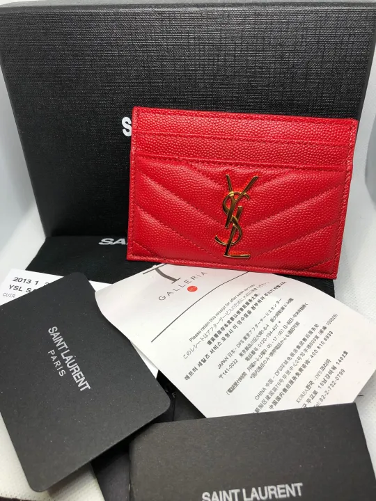 Authentic YSL Saint Laurent Monogram quilted cardholder Made In Italy ...