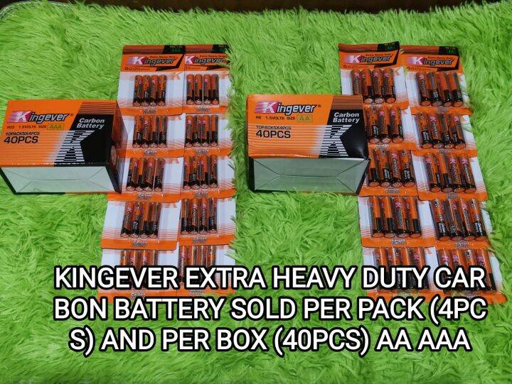 Kingever battery AA / AAA extra heavy duty carbon battery sold per pack ...
