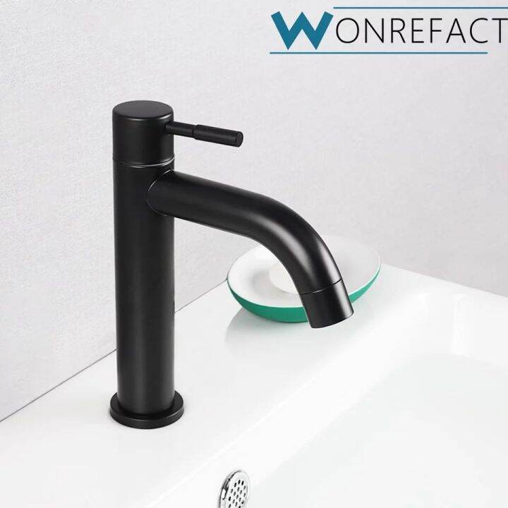 kran wastafel bambu stainless black kran cuci tangan stainless hitam ...