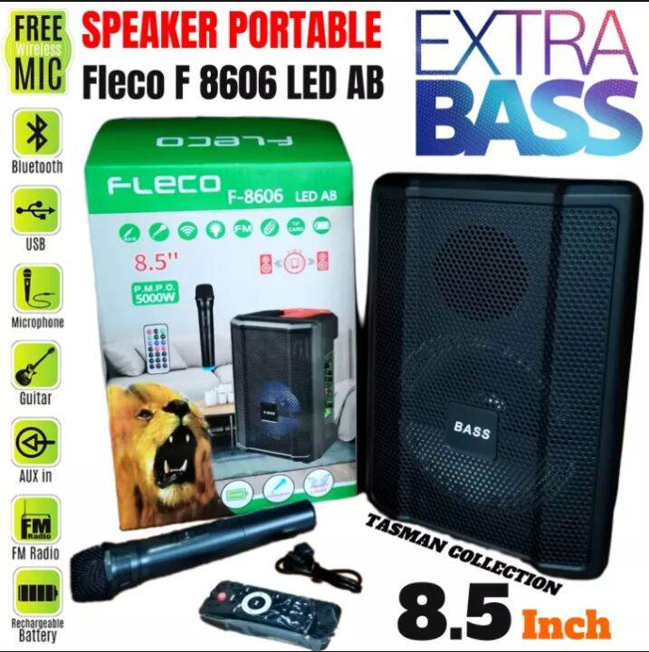 PALING BESAR...........Speaker Bluetooth Fleco 8.5inc Subwoofer aktif ...