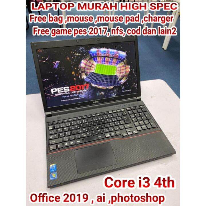 LAPTOP MURAH BAJET GAMING/STUDENT FUJITSU A574 CORE I3 4TH, | Lazada