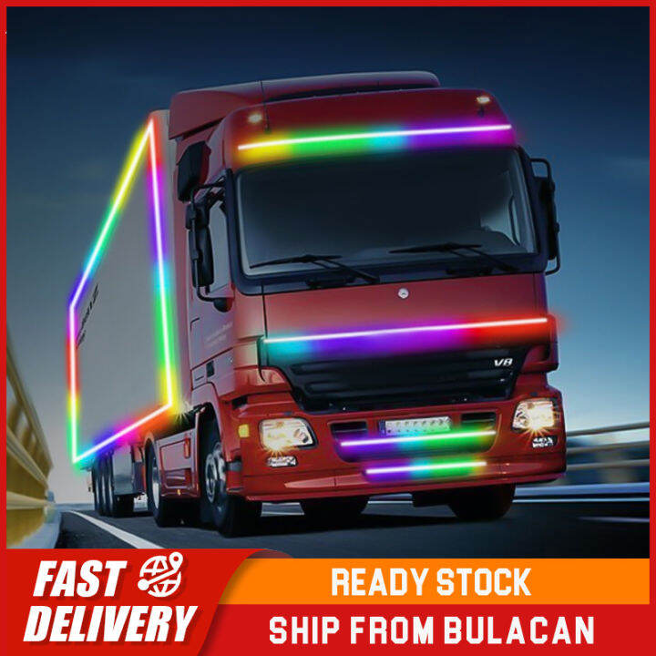 SEAMETAL LED Light for Truck 24V 12V Warning Striplight Waterproof RGB ...
