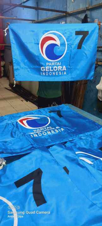 Bendera partai GELORA biru no 7 ukuran 60x90cm | Lazada Indonesia