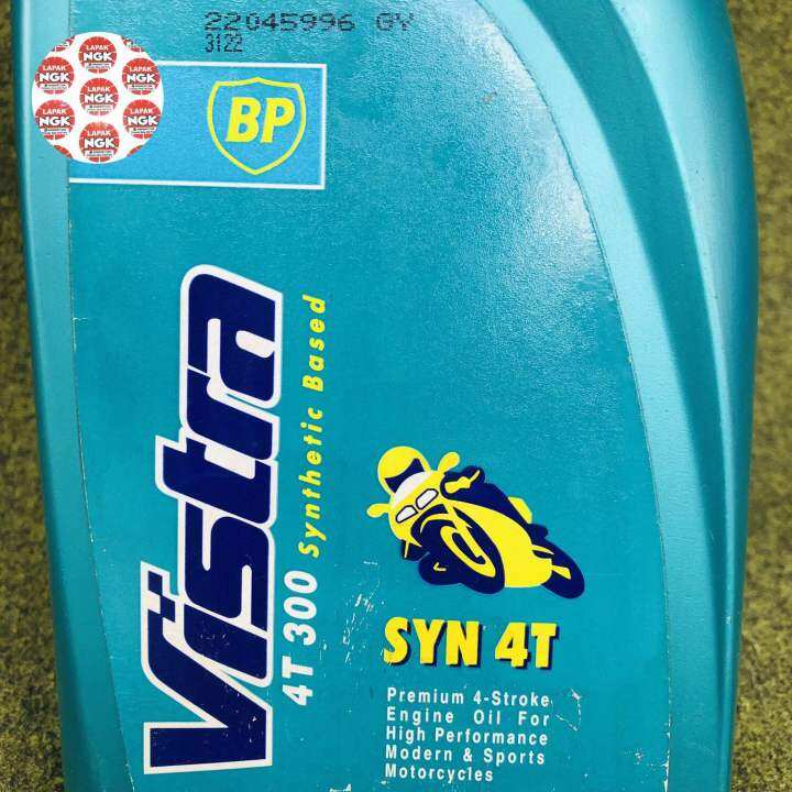 Oli jadul mesin 4t vistra bp syn 300 synthetic based original nos ...