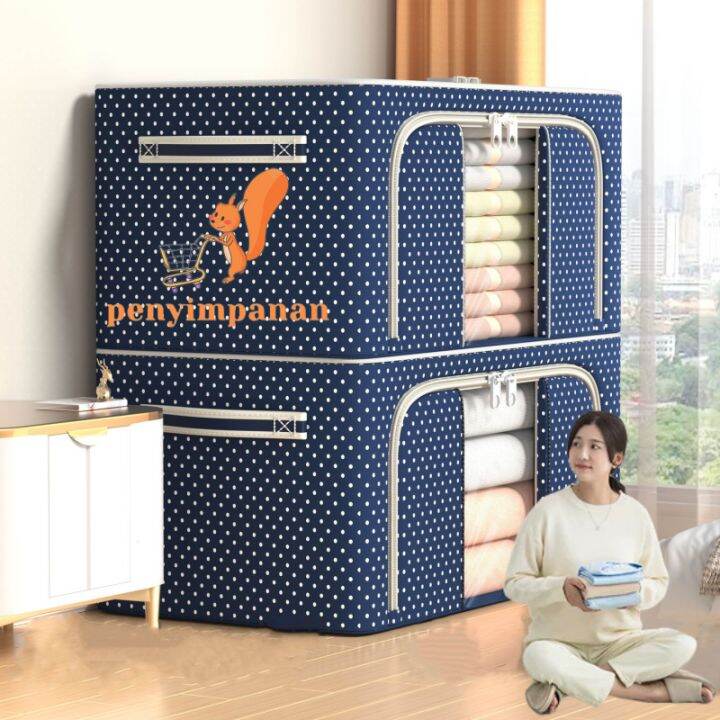 Storage Box 66L 100L Kotak Penyimpanan Tempat Penyimpanan Baju ...