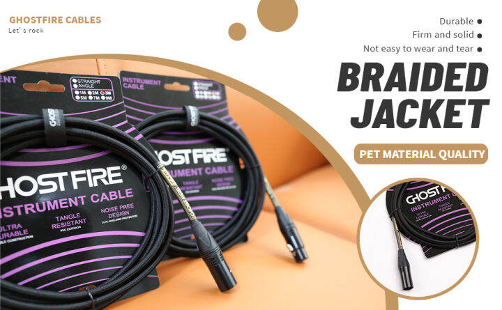 Ghost Fire Profesional XLR High Performance Noise-Cancelling Male to Female Standard Balanced ...