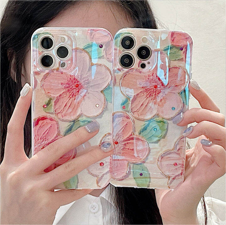 Phone Case Vivo V29 5g Hot New 3D Peach Blossom Pattern Blu-ray ...