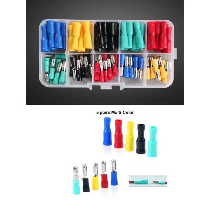 100pcs Wire electrical insulation connector crimper bullet head wayar ...