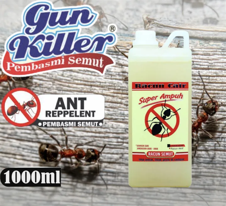 GUN KILLER SEMUT 1 LITER CAIRAN PALING AMPUH MEMBASMI SEMUT OBAT RACUN ...