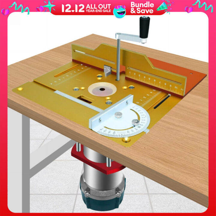 Upgraded Aluminium Router Table Insert Plate Woodworking Tool Set with ...
