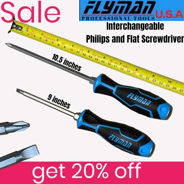 Philip and Flat Screwdriver Magnetic Tip Interchangeable (Baliktaran ...