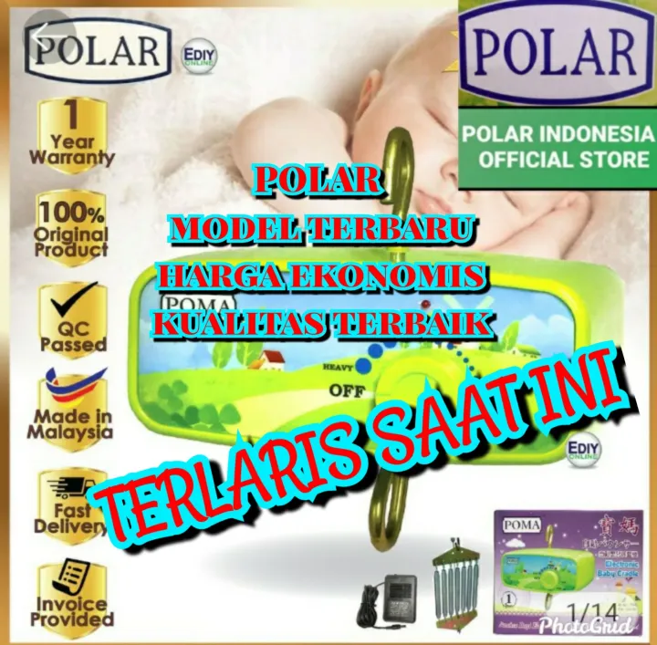 POLAR mesin ayunan bayi listrik POMA | Lazada Indonesia
