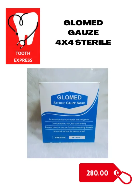 Glomed Sterile Gauze Swab (4x4) | Lazada PH