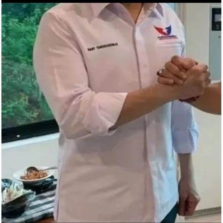 kameja seragam baju partai perindo terbaru warna hitam,putih,crem,maron ...