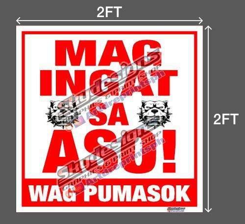 MAG INGAT SA ASO TARPAULIN PRINT 2X2FT | Lazada PH
