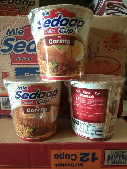 Mie Sedaap Cup Goreng 1 Dus isi 12 cup | Lazada Indonesia