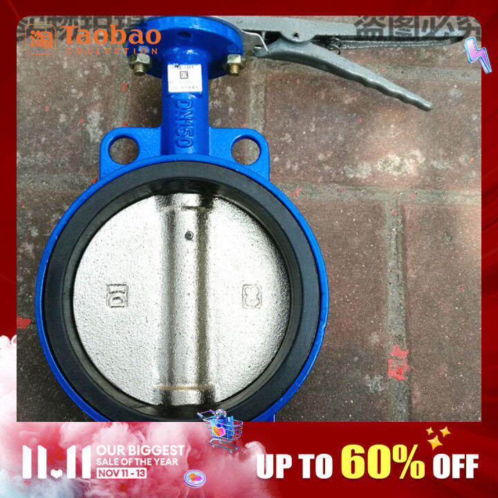 D71X-10 Cast Iron Manual Wafer Butterfly Valve Handle Disc Valve 3-Inch 4-Inch 5-Inch 6-Inch ...