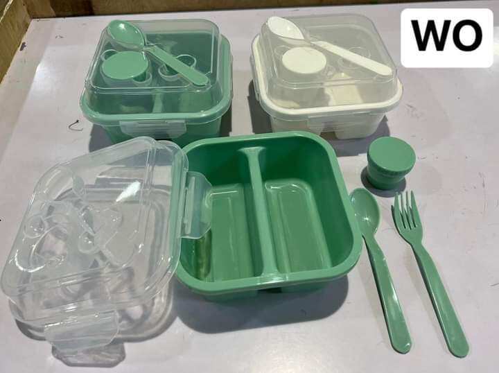 BENTO LUNCH BOX WITH SAUCE CUP SPOON &FORK SET | Lazada PH