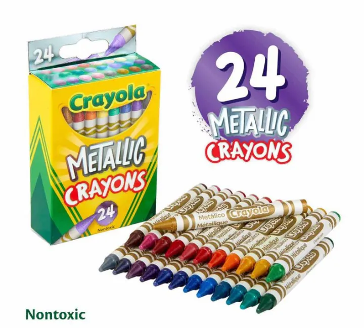 Crayola Metallic Crayons 24 ct. | Lazada PH
